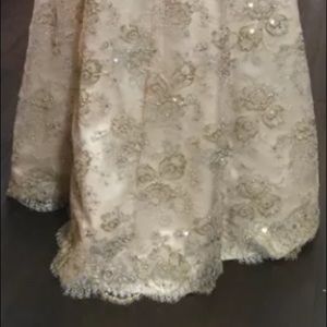 BARACCI | Dresses | Baracci Silkmetallic Lace Crystal Wedding Dress ...